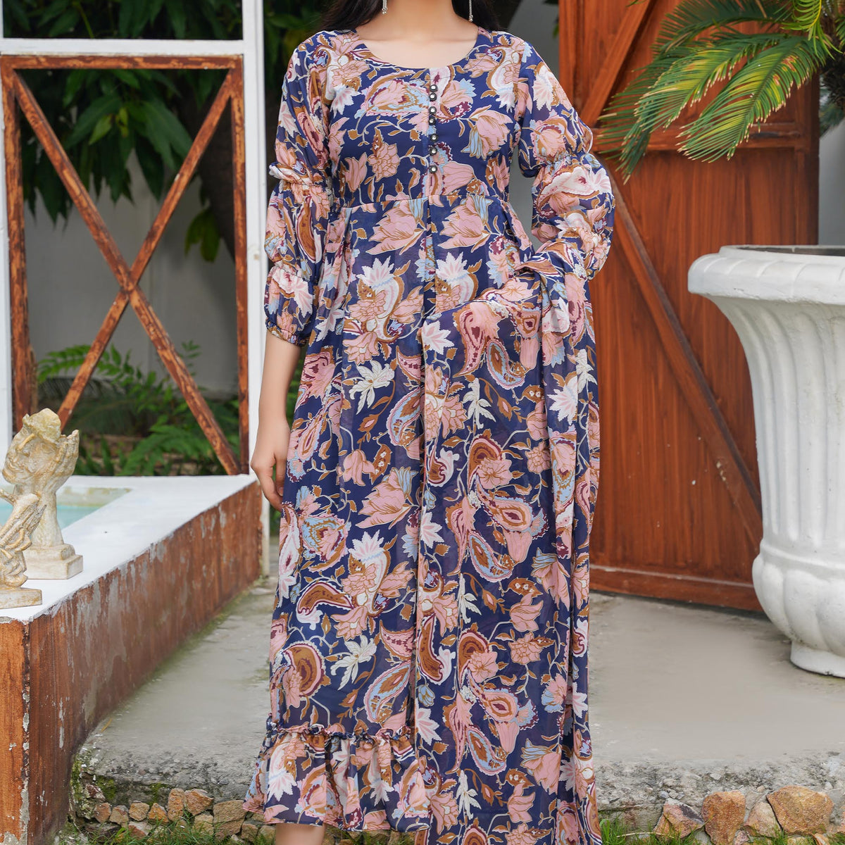 Blue Rose Maxi – Hareem Fatima Online