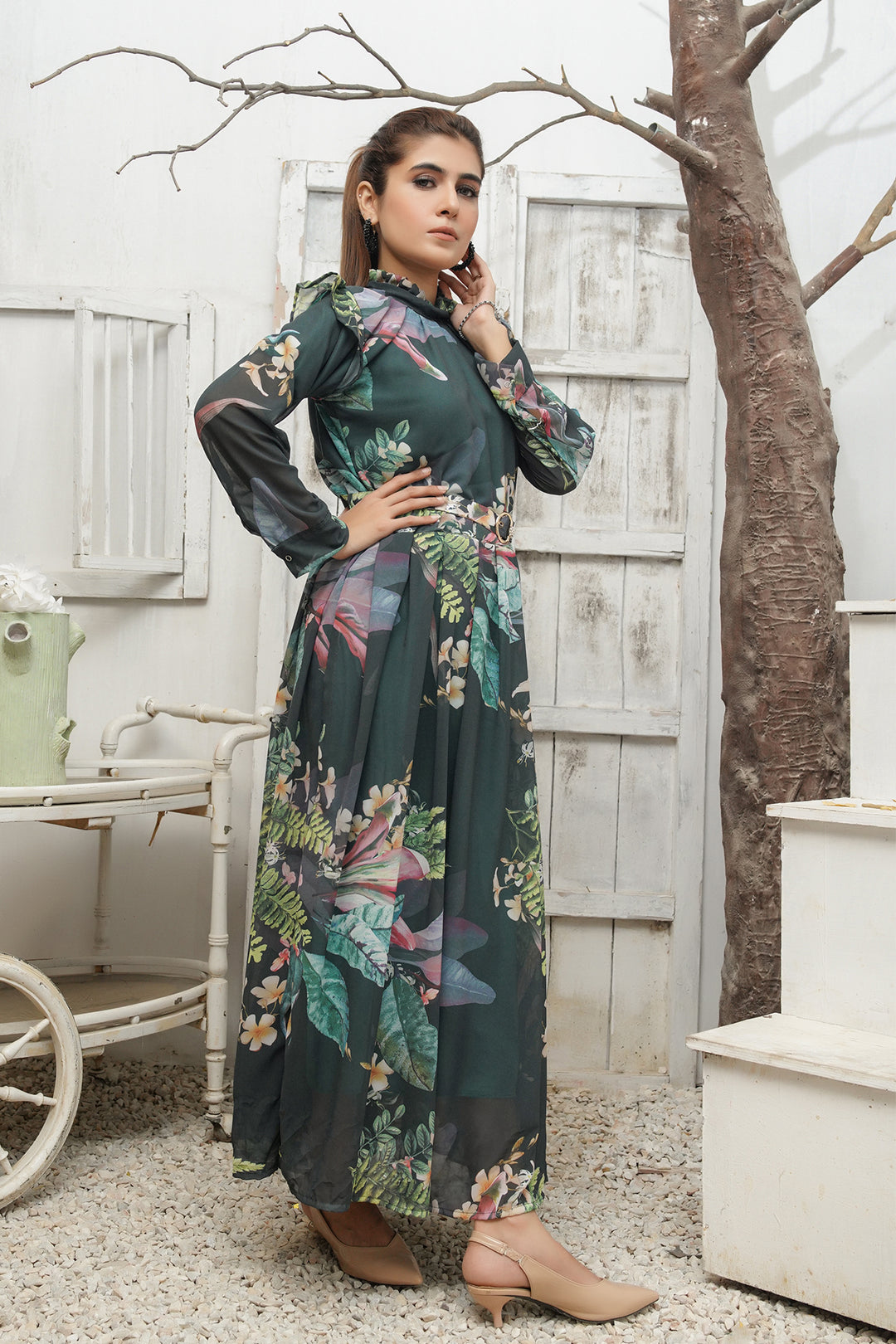 Hareem Fatima Online: A Floral, colorful Printed Chiffon Maxi that fill ...